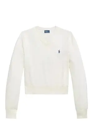 POLO RALPH LAUREN Cotton-Blend Shrunken V-Neck Jumper
