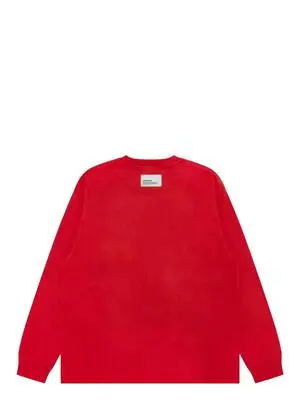 AAPE BY *A BATHING APE Moonface-patch Long-sleeved T-shirt Red