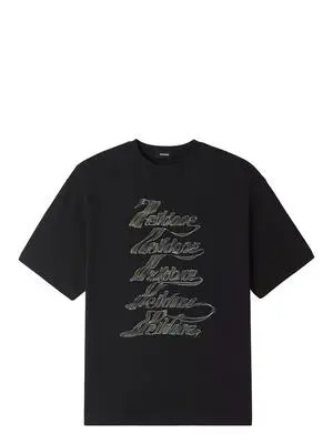 We11Done Logo-print Oversized T-shirt - Black