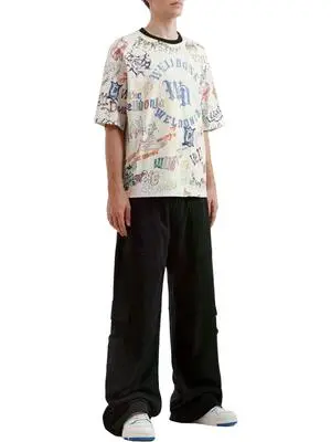 We11Done Graphic-print Cotton T-shirt Neutrals