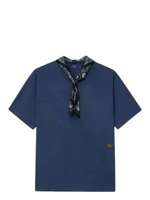AFTERMATHS Bandana-detail T-shirt - Blue