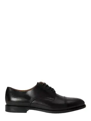 Polo Ralph Lauren Cap-toe Leather Derby Shoes - Black