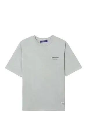 AFTERMATHS Logo-print Cotton T-shirt - Grey