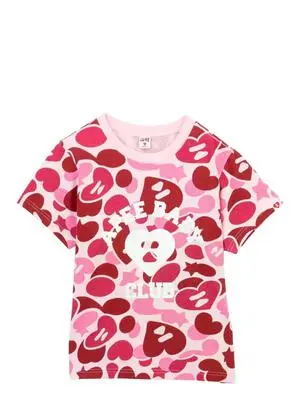 AAPE BY *A BATHING APE Camouflage Heart And Star Graphic T-shirt - Pink