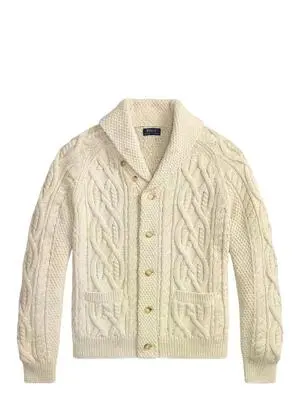 Polo Ralph Lauren Cable-knit Shawl-collar Cardigan - Neutrals
