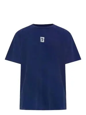 Balmain Logo-embroidered T-shirt - Blue