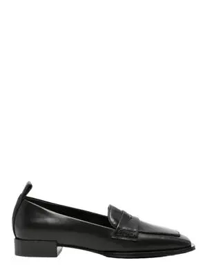 AEYDĒ Square-toe Leather Loafers