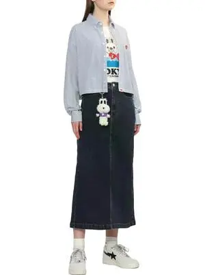 APEE™ BY *A BATHING APE® Heart-patch Striped Shirt - Blue