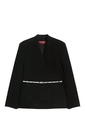 Max Mara Belted Double-breasted Jacket - Black