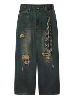 MUSIUM DIV. Musium Div. Distressed Wide-Leg Jeans