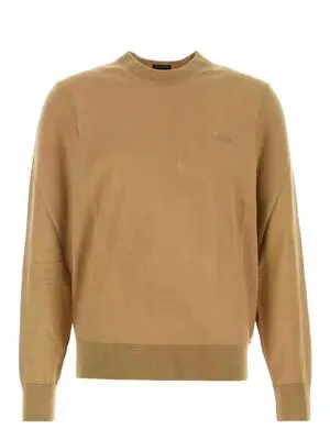 BOSS Virgin-wool Crew-neck Sweater - Neutrals