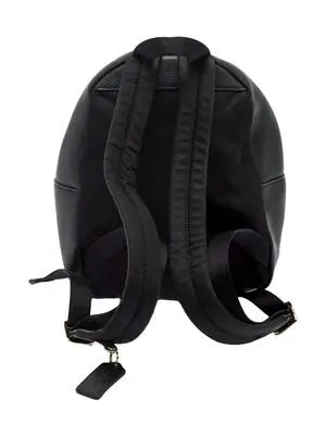 COACH VINTAGE Leopard-print Leather Backpack - Black