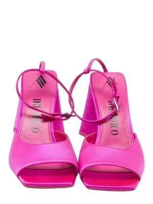 Attico Piper Pyramid-heel Sandals Pink