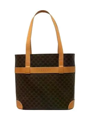 CELINE 2001 Macadam Coated Canvas Tote Bag