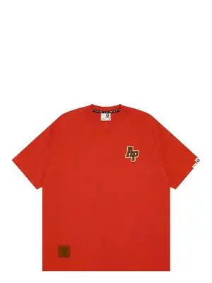 AAPE BY *A BATHING APE Logo-patch Graphic-print T-shirt - Orange
