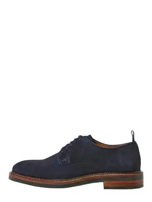 HACKETT LONDON Egmont Fine Suede Derby Shoes - Blue