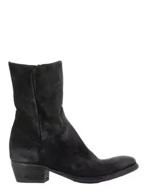 PANTANETTI Suede-finish Ankle Boots Black