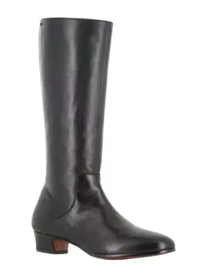 ALEXANDER HOTTO Leather Knee-high Boots - Black