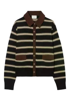 Claudie Pierlot Striped Pattern Cardigan - Black