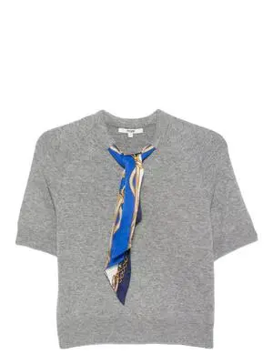Maje Maje Short-Sleeve Sweater Grey