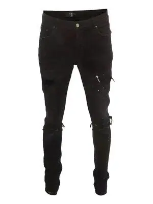 Amiri Mx1 Paint-splatter Jeans - Black