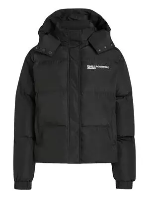 Karl Lagerfeld Logo-print Puffer Jacket - Black