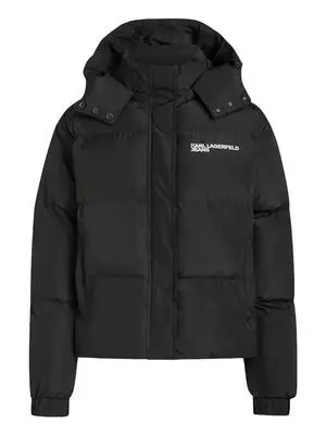 Karl Lagerfeld Logo-print Puffer Jacket - Black