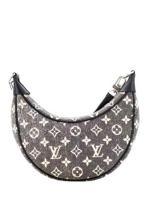 LOUIS VUITTON Monogram Jacquard Denim Hobo Bag - Black