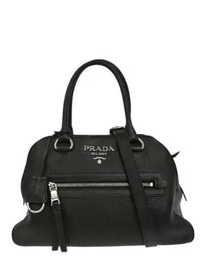 PRADA Prada Grained Leather Tote Bag