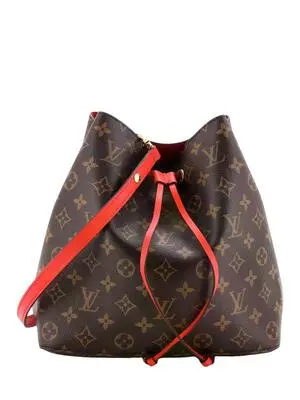 LOUIS VUITTON Monogram Canvas Mm Bucket Bag - Red