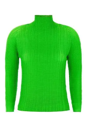 Issey Miyake Wooly Pleats-68 Blouse - Green