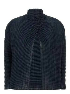 Issey Miyake Wooly Pleats-68 Cardigan - Blue