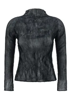 Issey Miyake Chiffon Twist 1' Sweater - Black