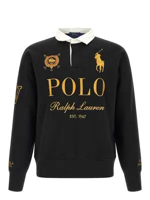 Polo Ralph Lauren Big Pony' Rugby Sweatshirt - Black