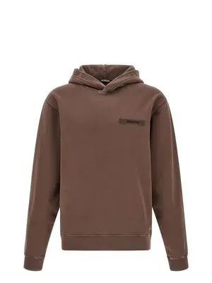 Jacquemus 'le Hoodie Gros-grain' Hoodie Brown
