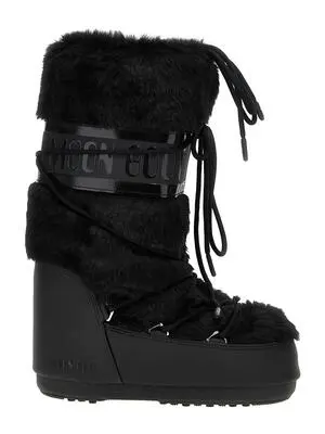 Moon Boot Icon Faux Fur Boots - Black