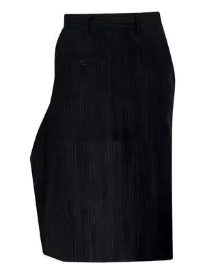 RE CODE Pinstripe-pattern Pleated Midi Skirt