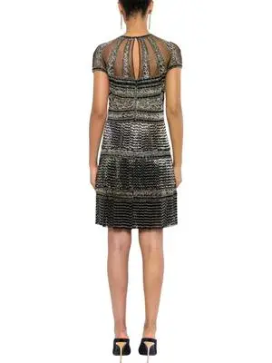 NAEEM KHAN Naeem Khan Art Deco Fringe Dress