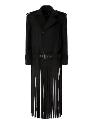 PINKO PINKO Fringed Belted Coat