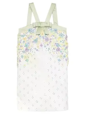 Viktor & Rolf Flower-embellished A-line Dress - White