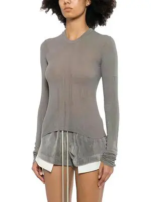 Rick Owens Hooded Crop T-shirt - Grey