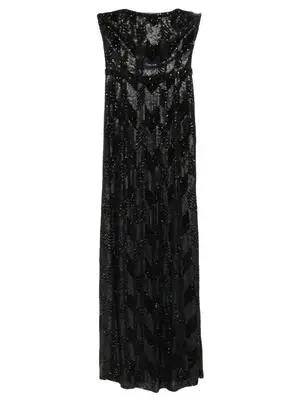 Jenny Packham Sequin-embellished Evening Gown - Black