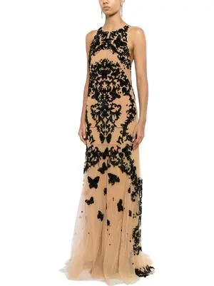 Zuhair Murad Embellished Tulle Gown - Black
