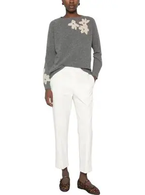 WHYCI MILANO Floral-applique Sweater