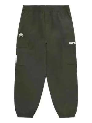 AAPE BY *A BATHING APE Logo-print Tapered Cargo Track Pants - Grey