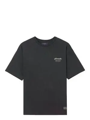 AFTERMATHS Logo-print Cotton T-shirt - Black