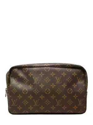LOUIS VUITTON 1986 Monogram Trousse Toilette 28 Clutch Bag - Brown
