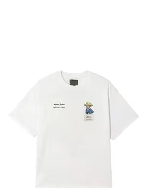 MUSIUM DIV. Graphic-print Logo-patch T-shirt - White