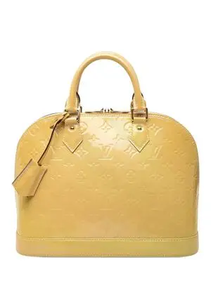 LOUIS VUITTON 2015 Monogram Vernis Alma Pm Handbag Neutrals