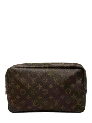 LOUIS VUITTON Monogram Trousee Toilette 28 Clutch Bag - Brown